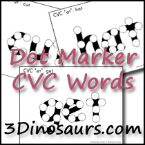 3 Dinosaurs - CVC Word Family Printables: -OX
